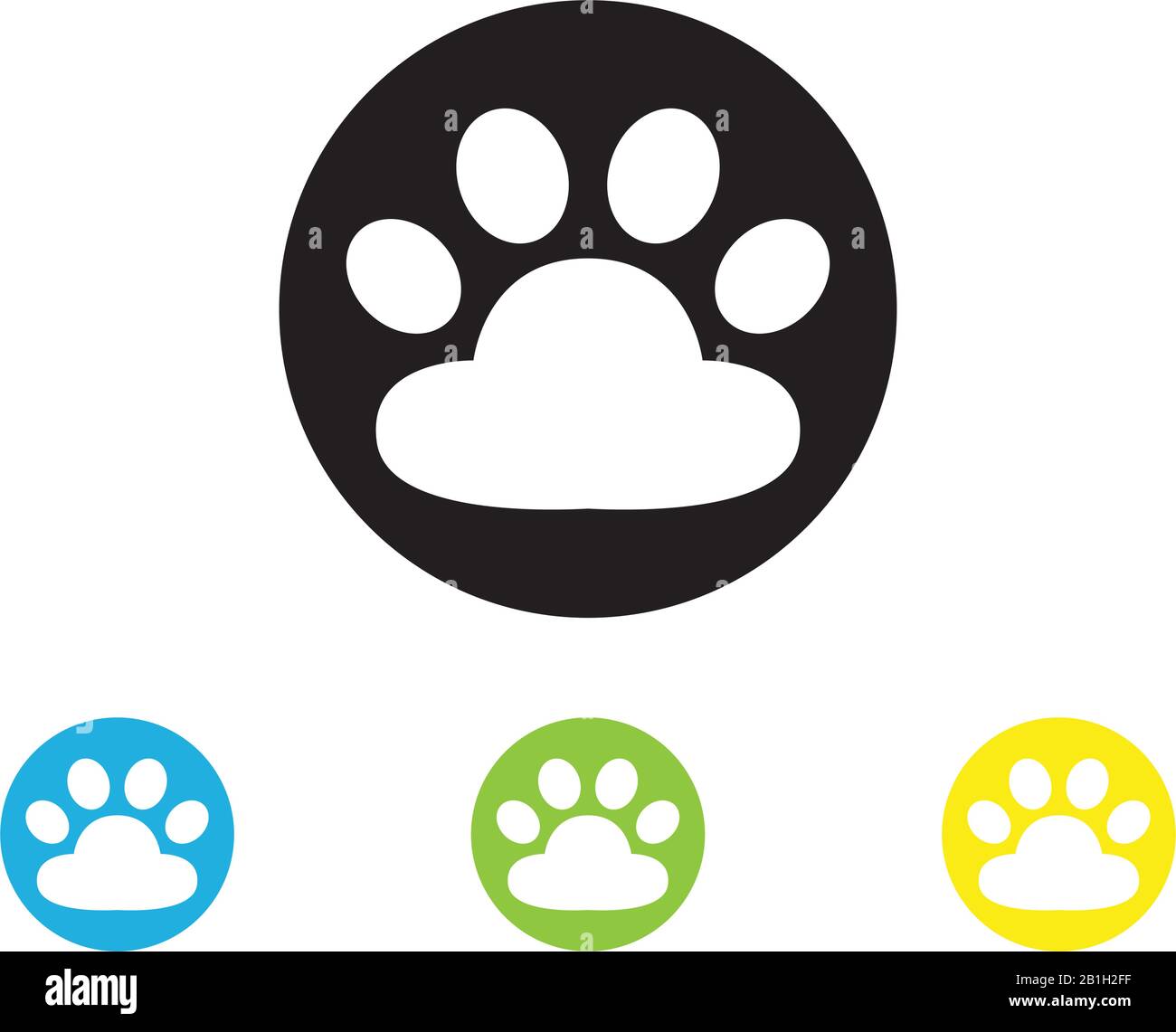 DOG print icon vector logo template Stock Vector Image & Art - Alamy