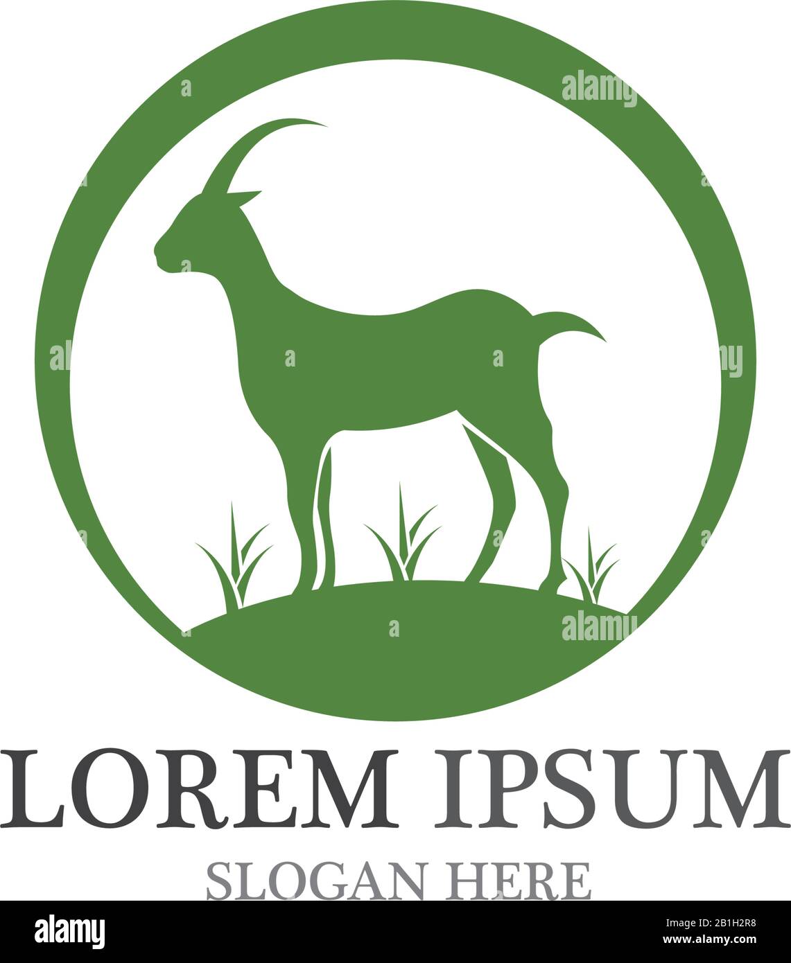 Goat Logo Template vector icon illustration design Stock Vector Image ...