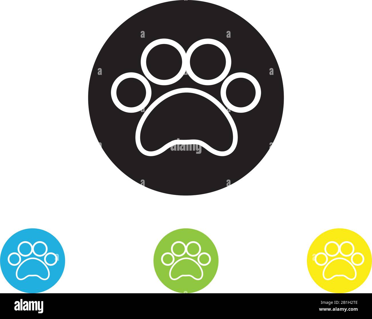 DOG print icon vector logo template Stock Vector Image & Art - Alamy