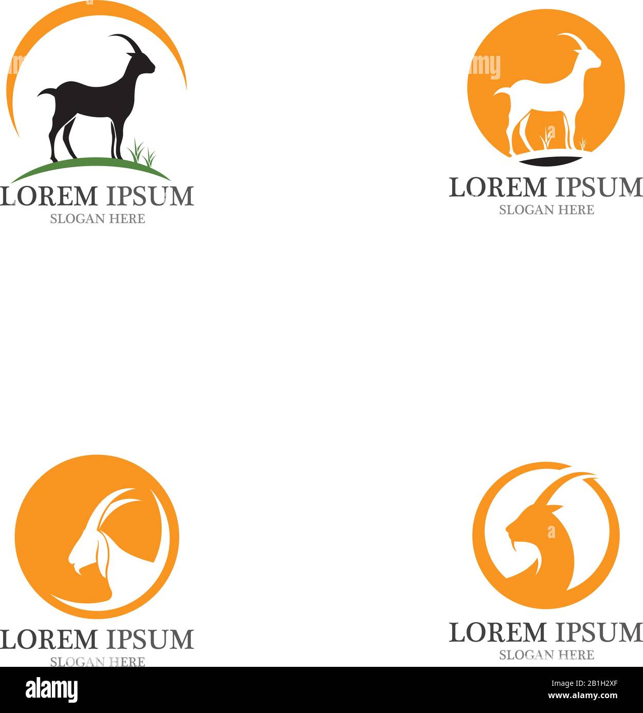 Goat Logo Template vector icon illustration design Stock Vector Image ...