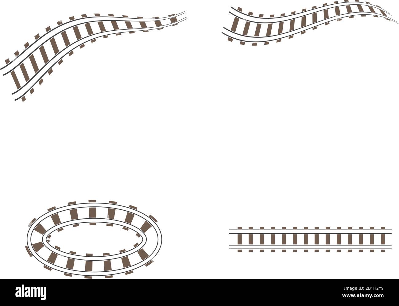 Train tracks vector icon design template illustration Stock Vector ...