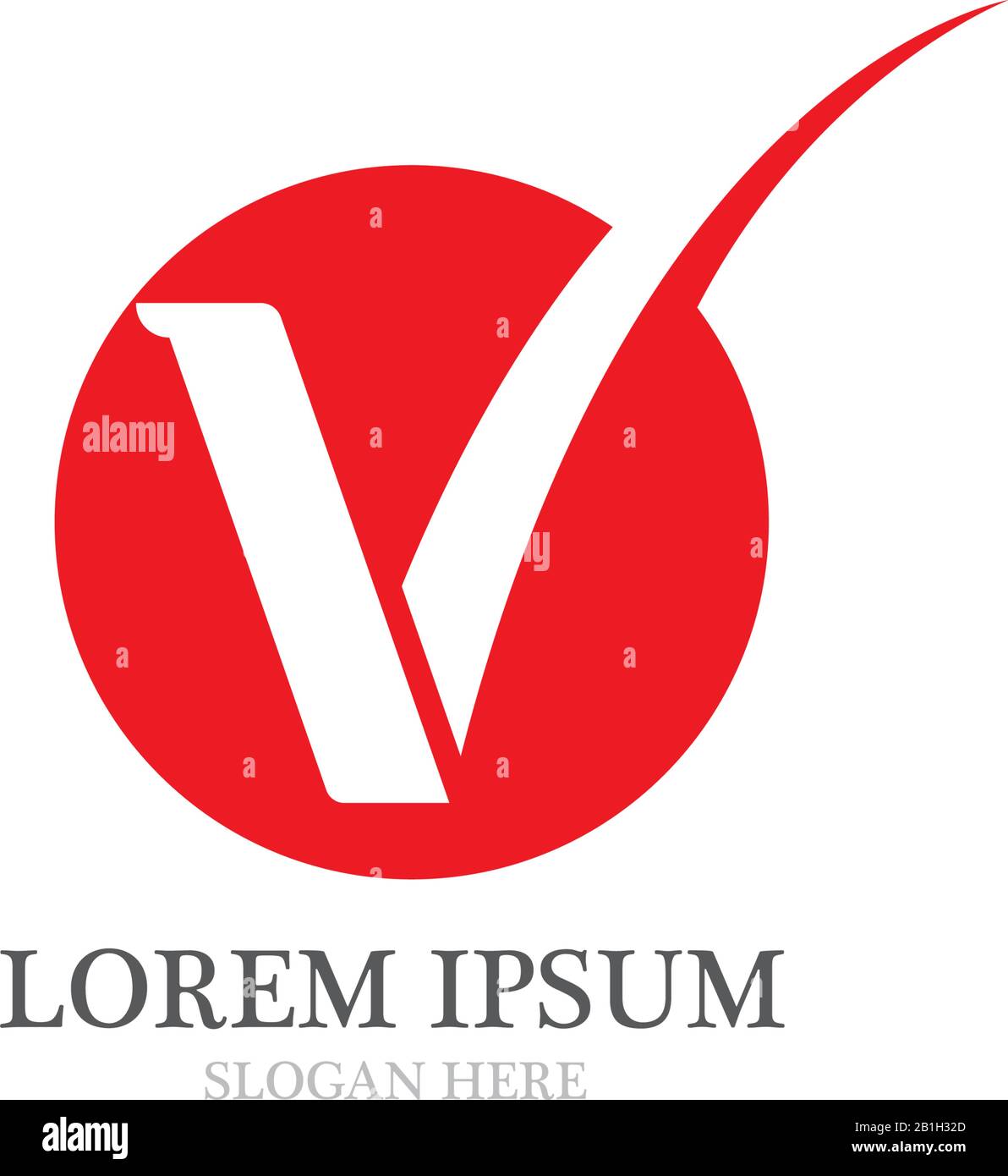 V Logo Template vector icon illustration design Stock Vector Image ...
