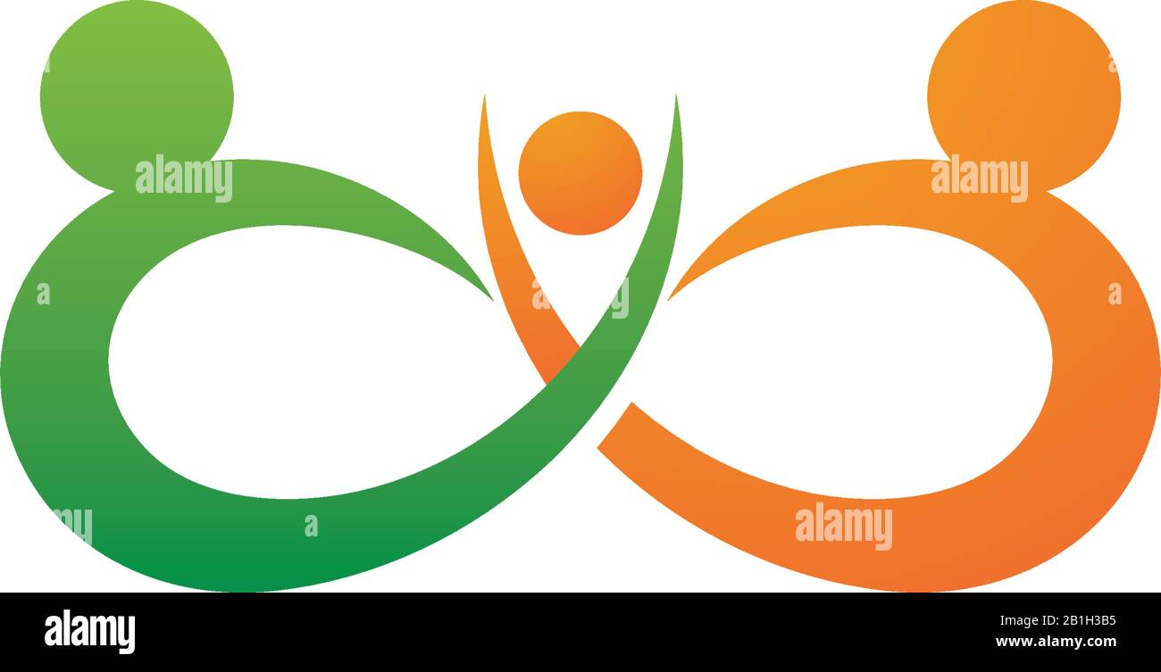 Fun People Healthy Life Logo Template Stock Vector Stock Vector Image ...