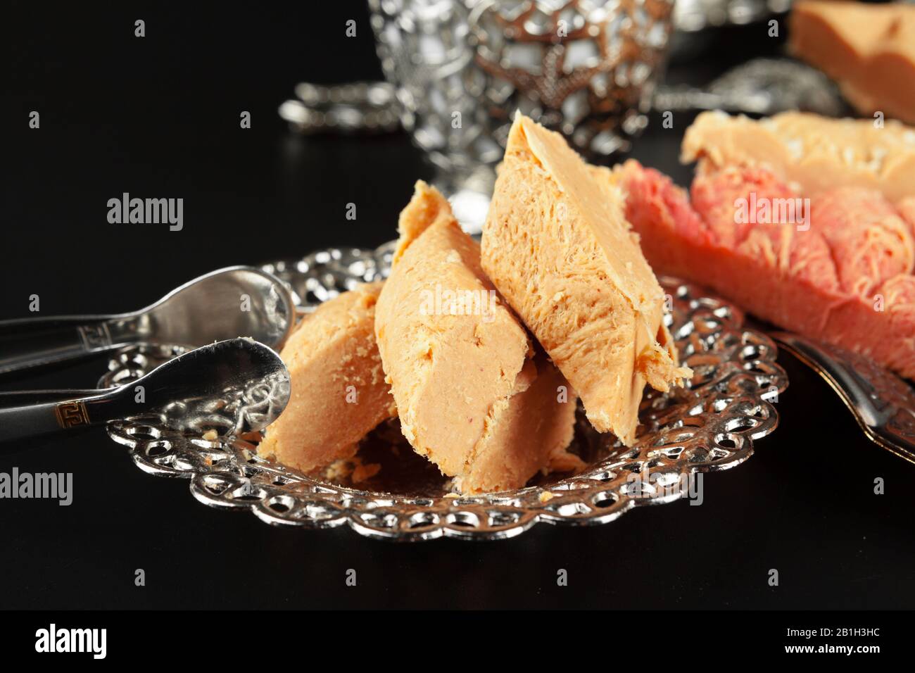 Traditional Turkish coffee and Turkish delight. Creative photo Stock ...