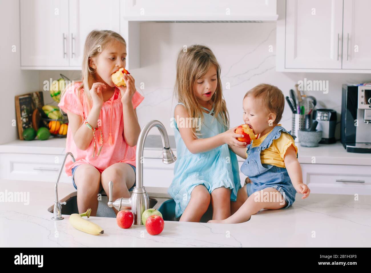 Children Sharing Food