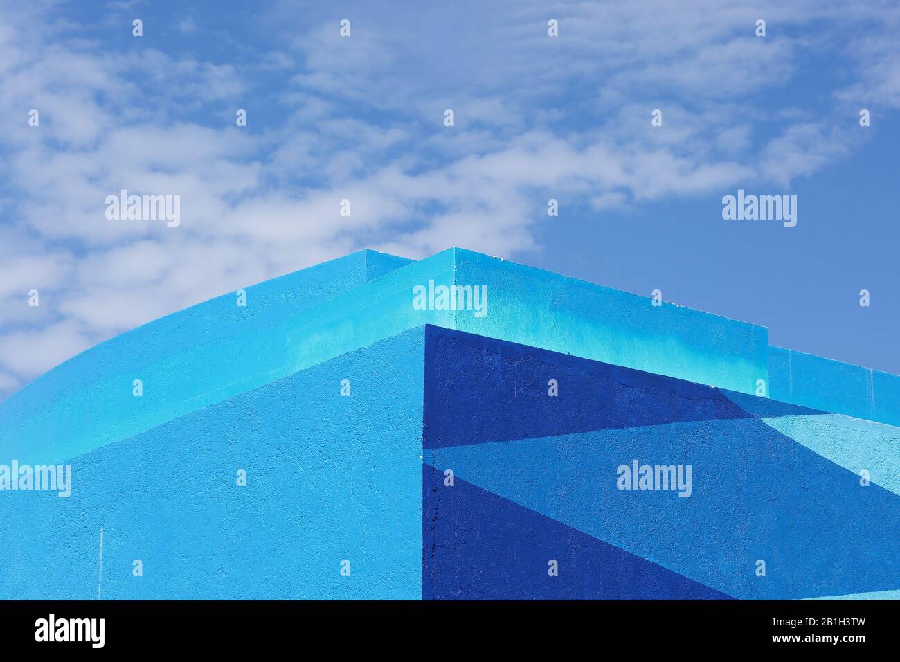 Blue Building at Cancun, Mexico Stock Photo - Alamy