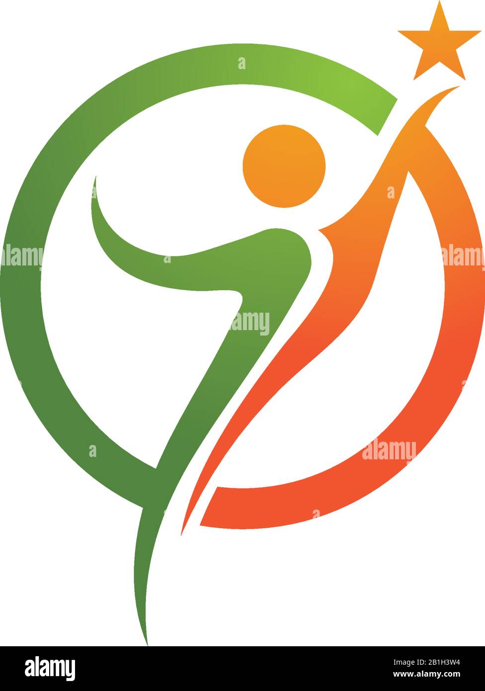 Fun People Healthy Life Logo Template Stock Vector Stock Vector Image ...