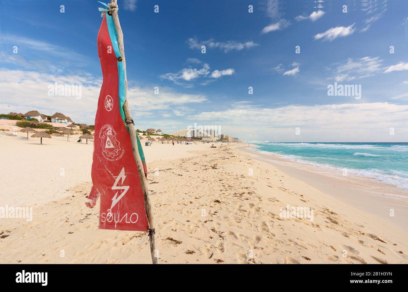 The Zona Hotelera, a long, beachfront strip of high-rise hotels ...