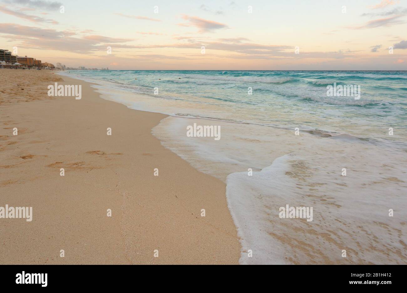 The Zona Hotelera, a long, beachfront strip of high-rise hotels ...