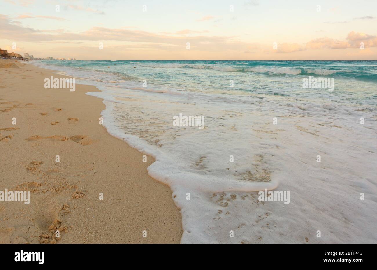 The Zona Hotelera, a long, beachfront strip of high-rise hotels ...