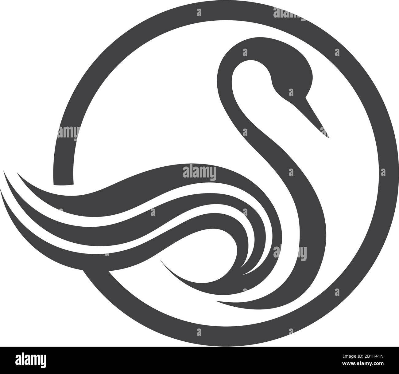 Swan logo Premium and symbol Vector Stock Vector Image & Art - Alamy