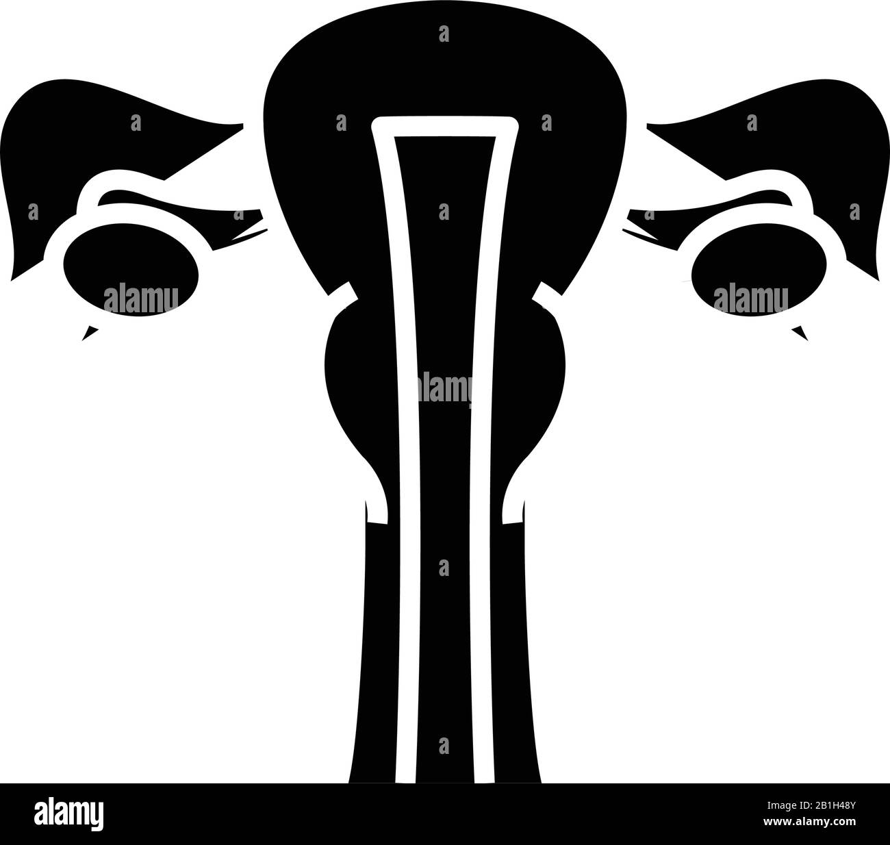 Body organs black icon, concept illustration, vector flat symbol, glyph ...