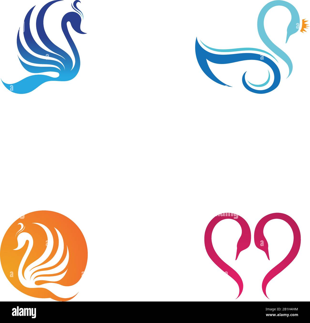 Swan logo Premium and symbol Vector Stock Vector Image & Art - Alamy