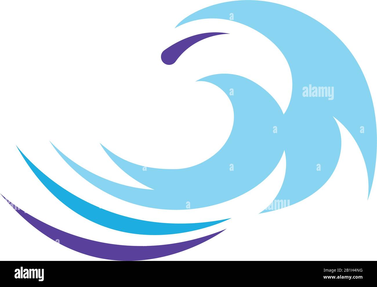 Sea wave logo ocean storm tide waves wavy river vector image Stock ...