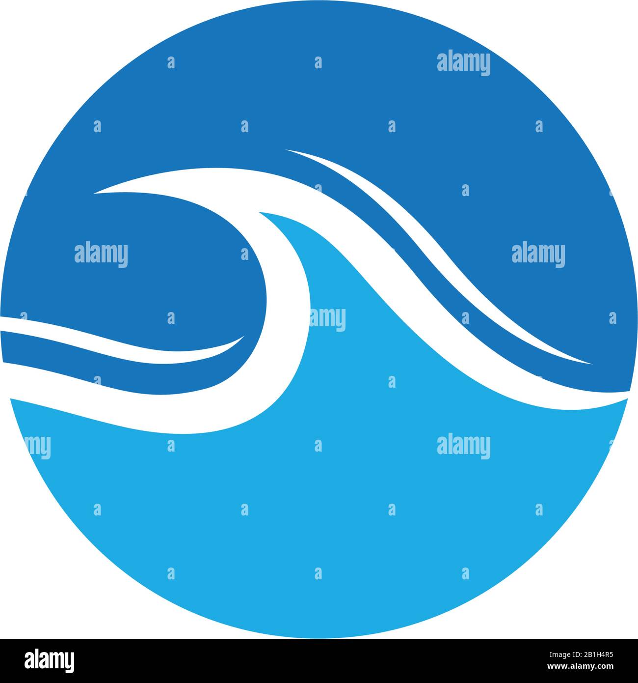 Sea wave logo ocean storm tide waves wavy river vector image Stock ...