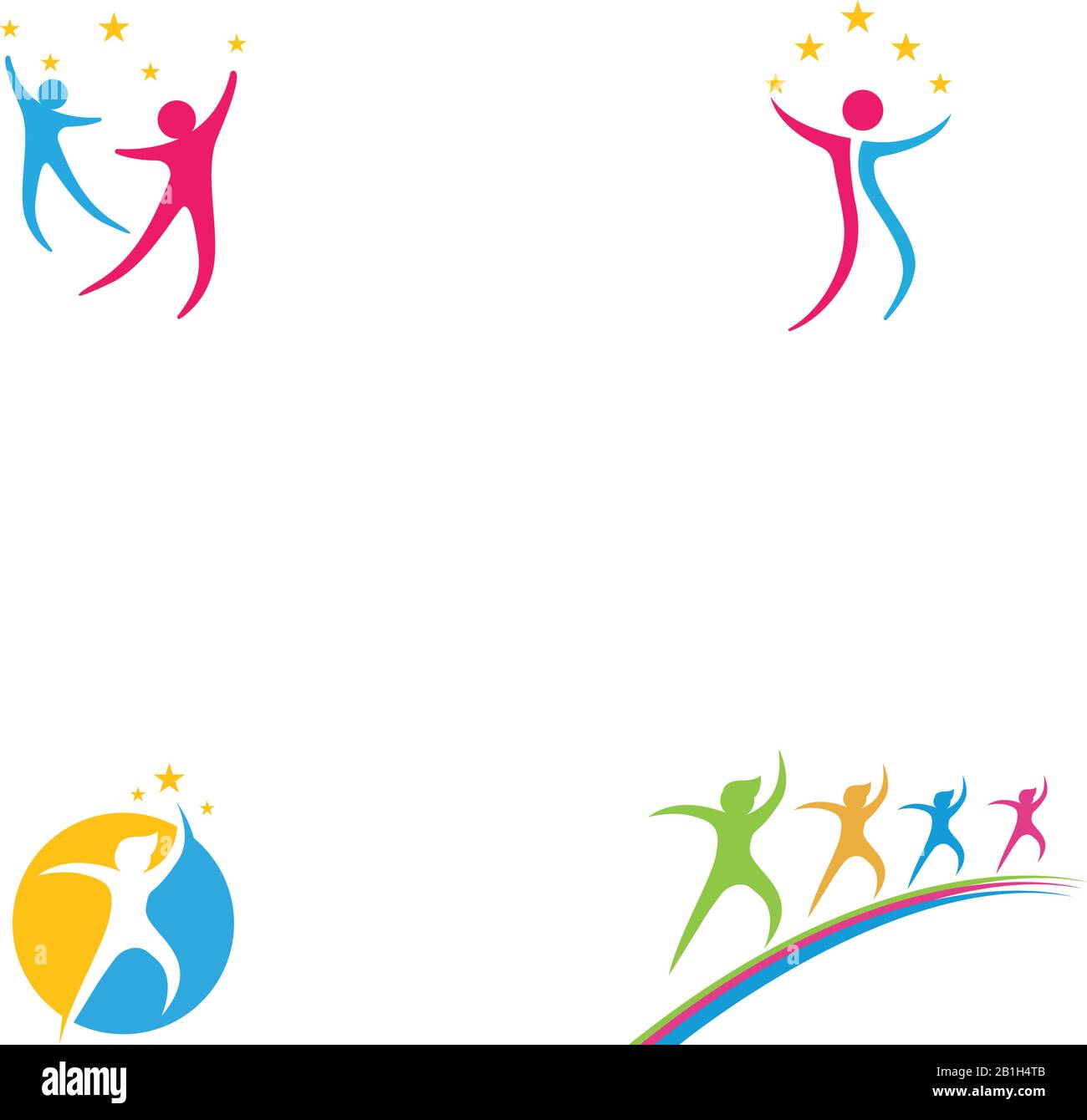 Fun and happy people logo sign illustration vector design Stock Vector ...