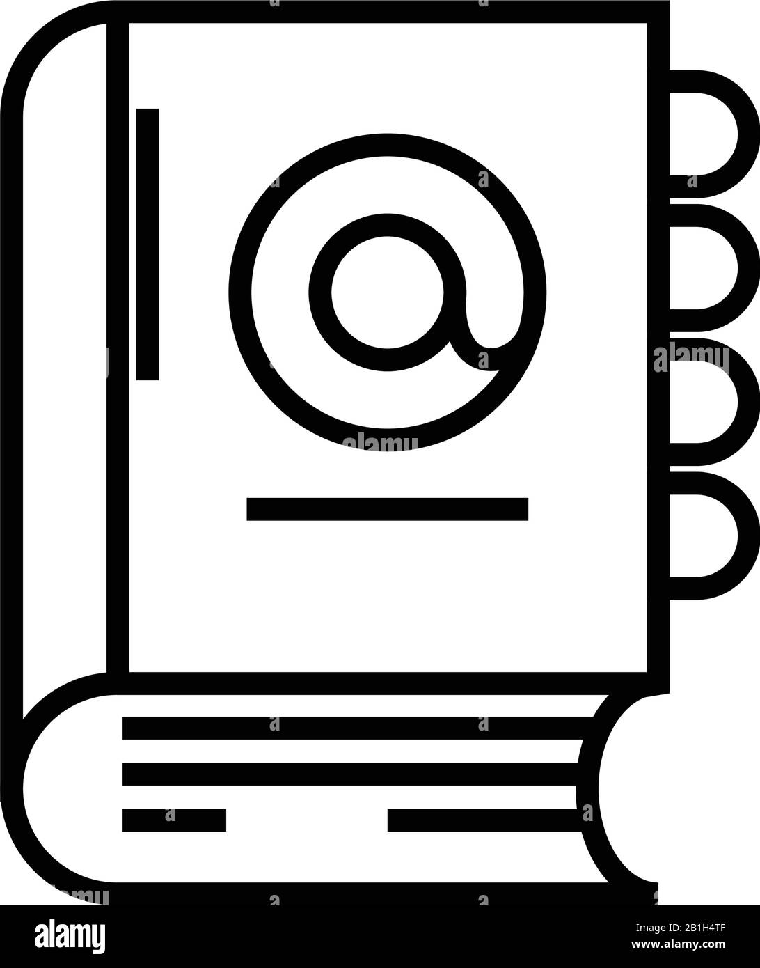 Email book line icon, concept sign, outline vector illustration, linear ...