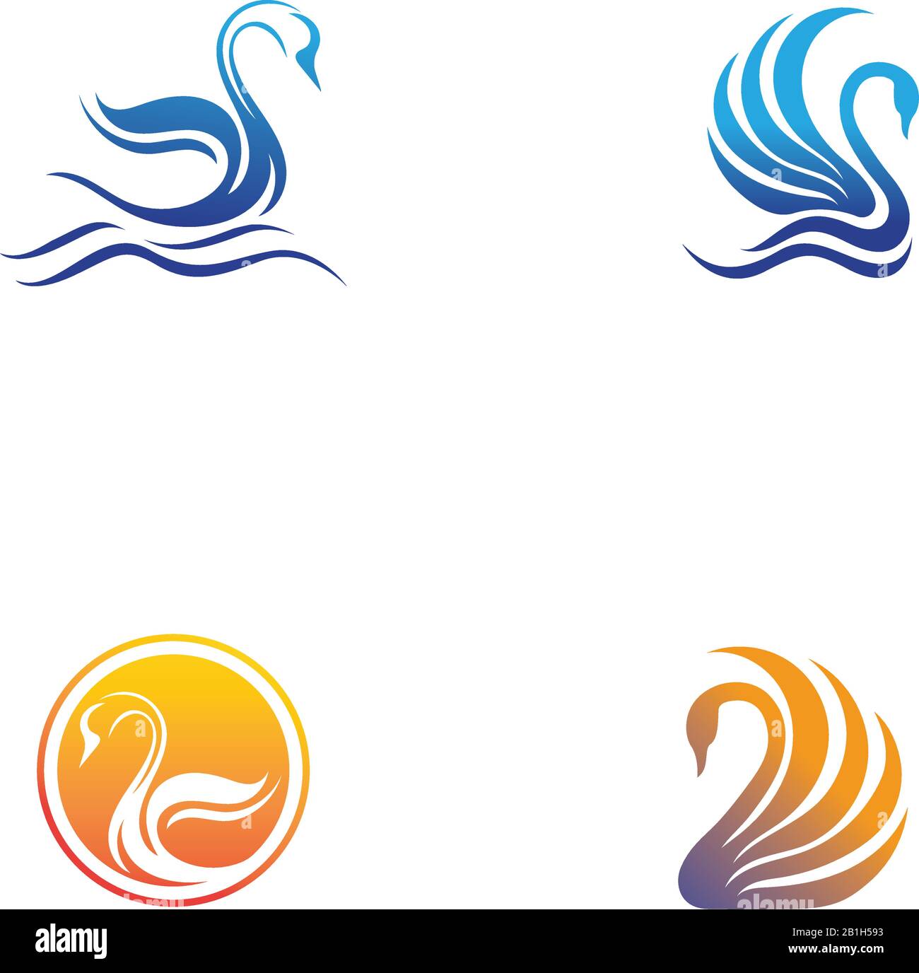 Swan logo Premium and symbol Vector Stock Vector Image & Art - Alamy