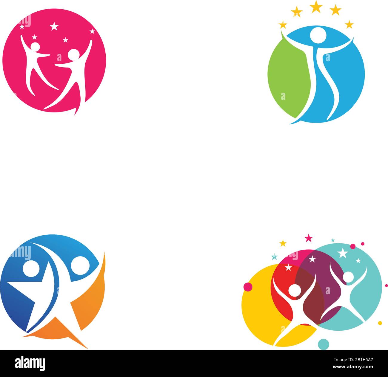 Fun and happy people logo sign illustration vector design Stock Vector ...