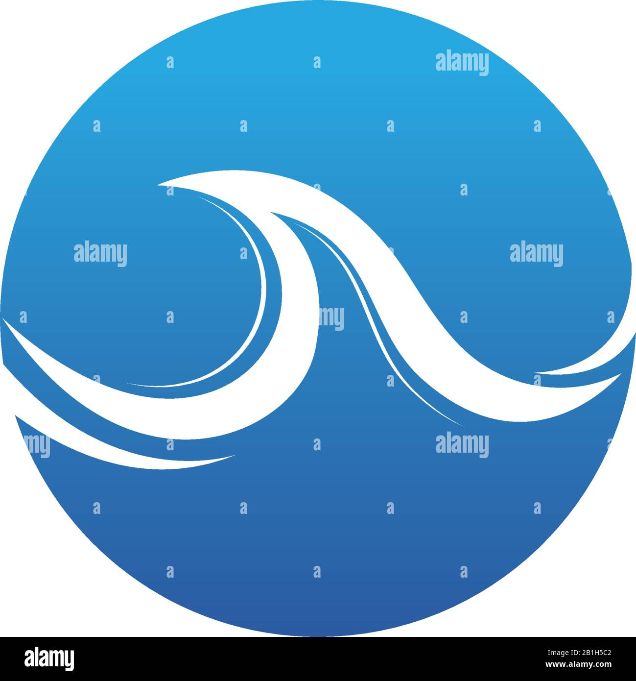Sea wave logo ocean storm tide waves wavy river vector image Stock ...