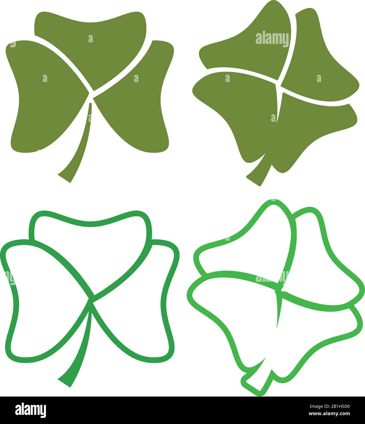 Green Clover Leaf icon Template Design Vector Stock Vector Image & Art ...