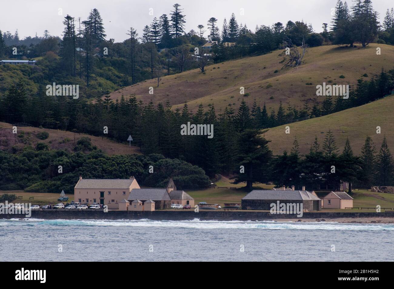 Slaughter Bay and the historic settlement at Kingston, Norfolk Island ...