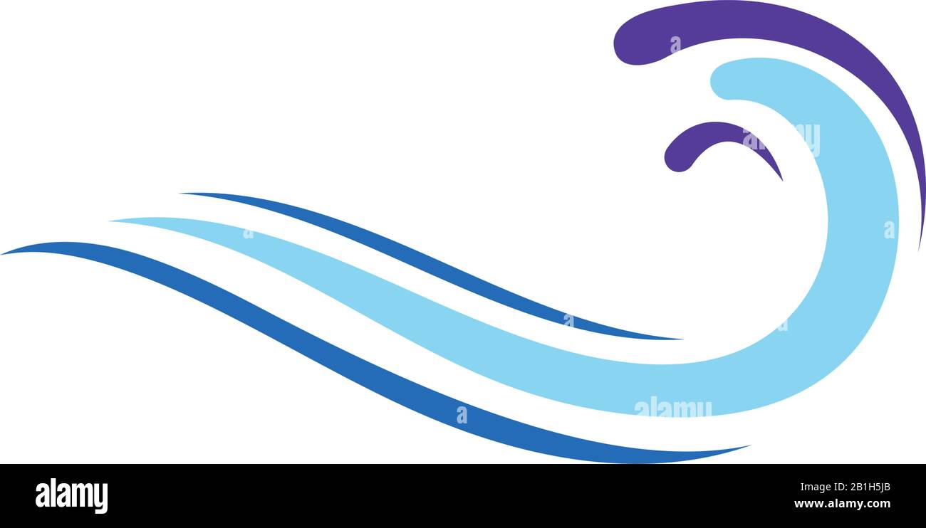Sea wave logo ocean storm tide waves wavy river vector image Stock ...