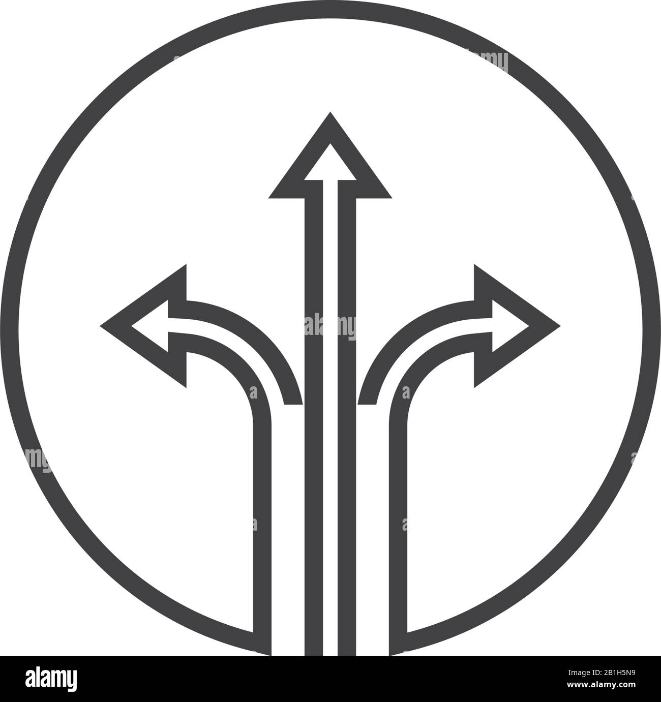 Traffic flow direction sign Stock Vector Images - Alamy