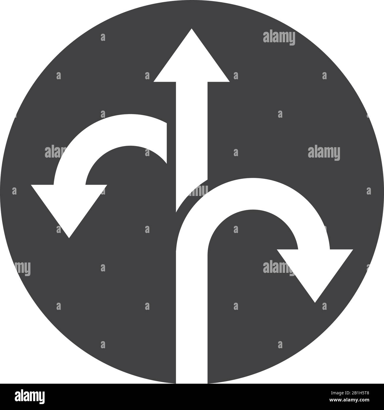 Traffic flow direction sign Stock Vector Images - Alamy