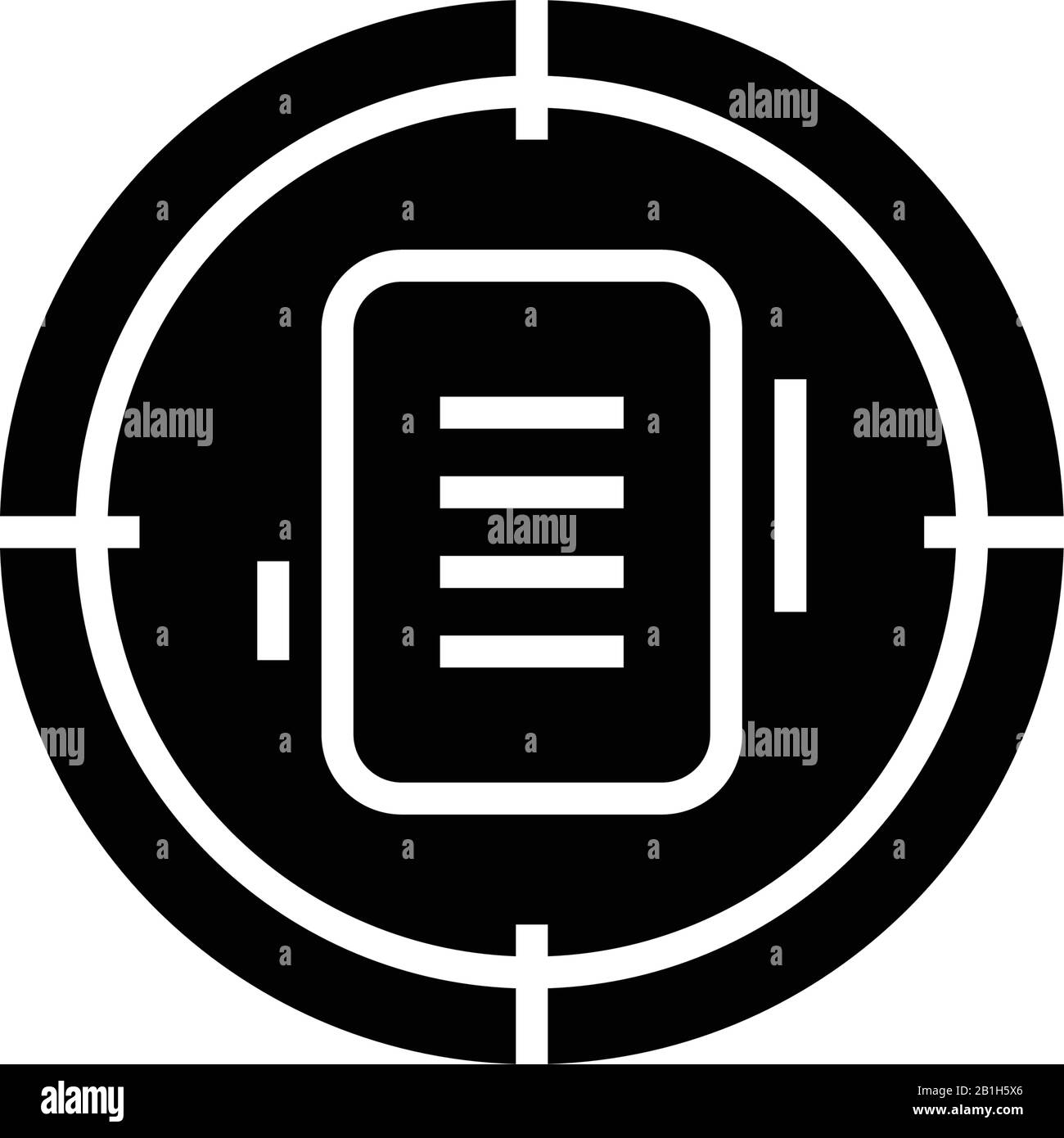 Aim object black icon, concept illustration, vector flat symbol, glyph ...