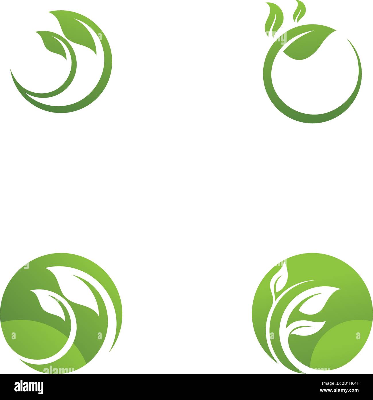 Logos of green leaf ecology nature element vector Stock Vector Image ...