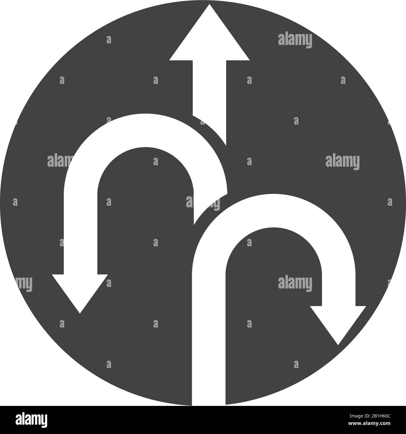 Traffic flow direction sign Stock Vector Images - Alamy