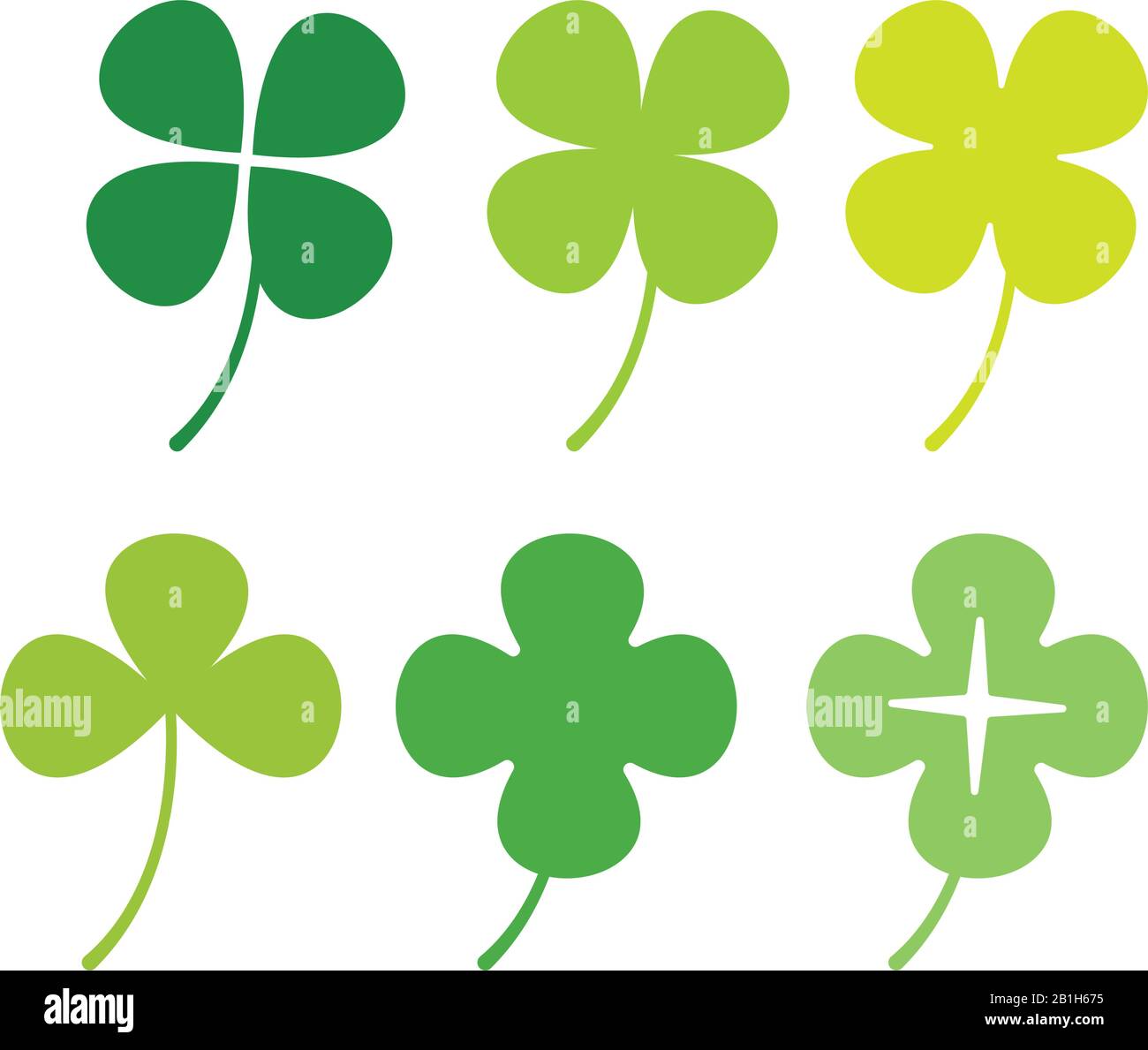 Green Clover Leaf icon Template Design Vector Stock Vector Image & Art ...