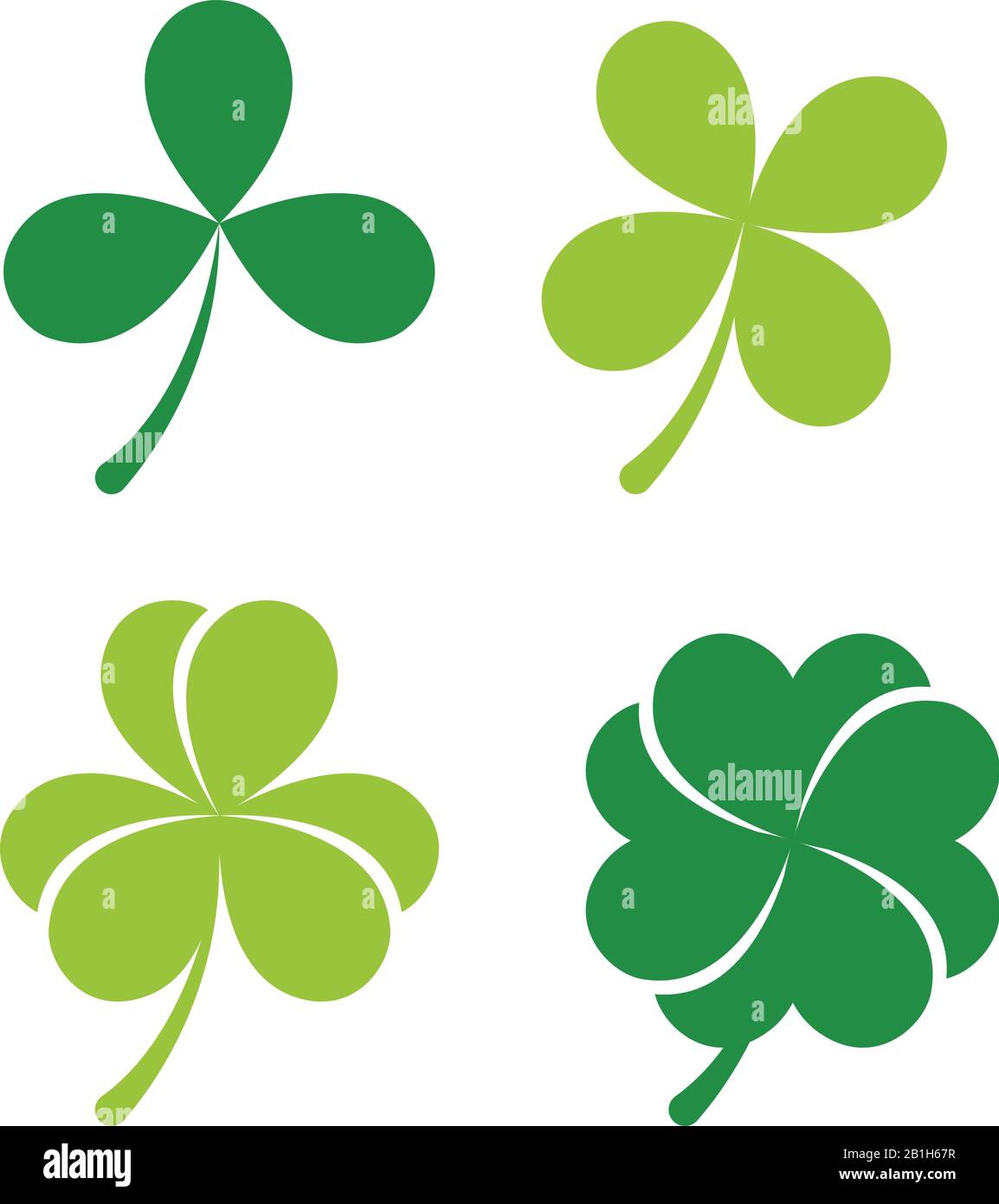Green Clover Leaf icon Template Design Vector Stock Vector Image & Art ...