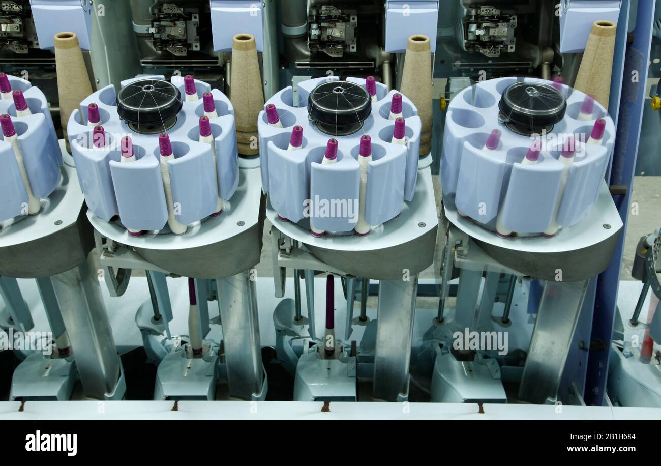 Spinning mill equipment running hi-res stock photography and images - Alamy