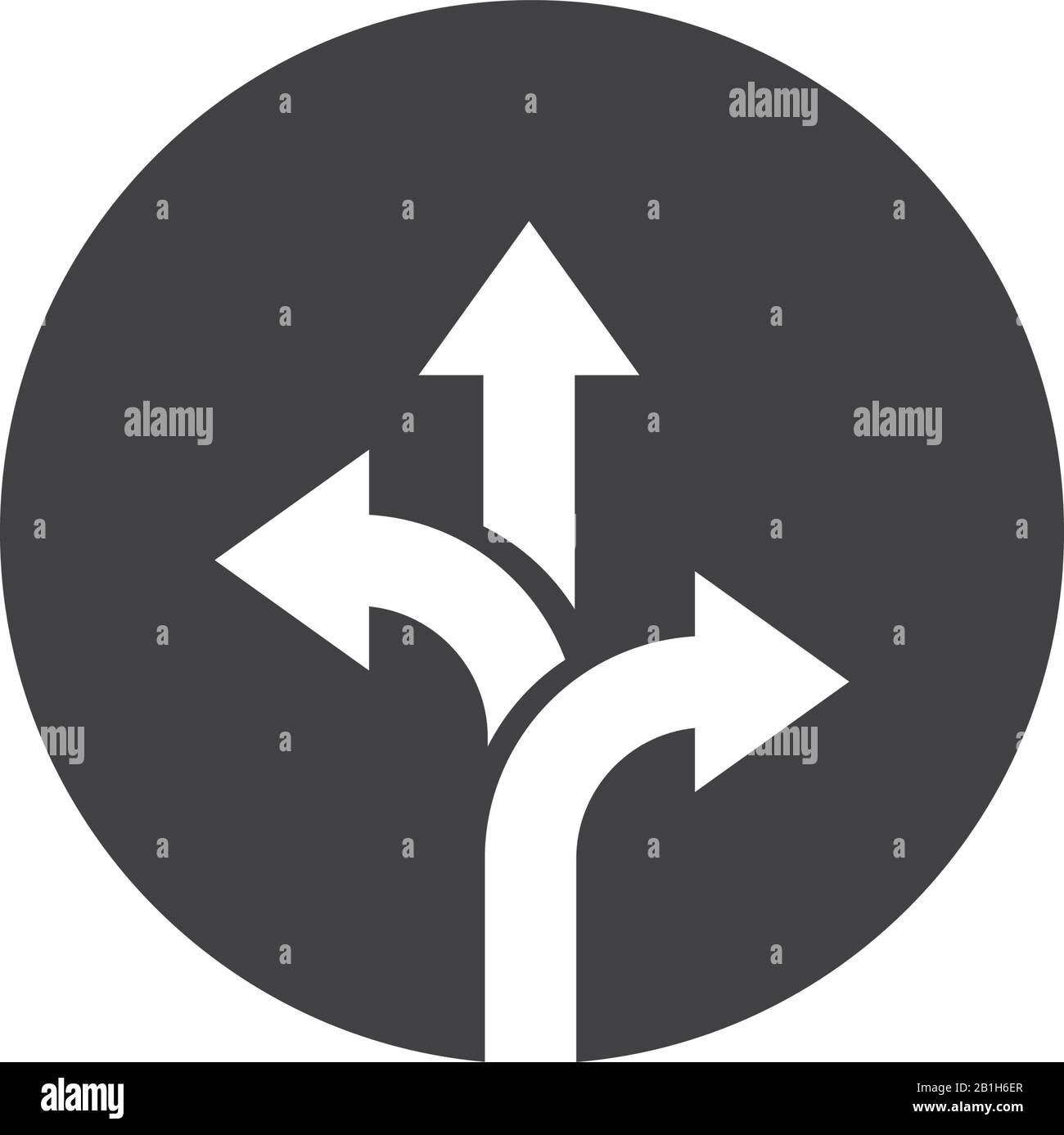 Traffic flow direction sign Stock Vector Images - Alamy