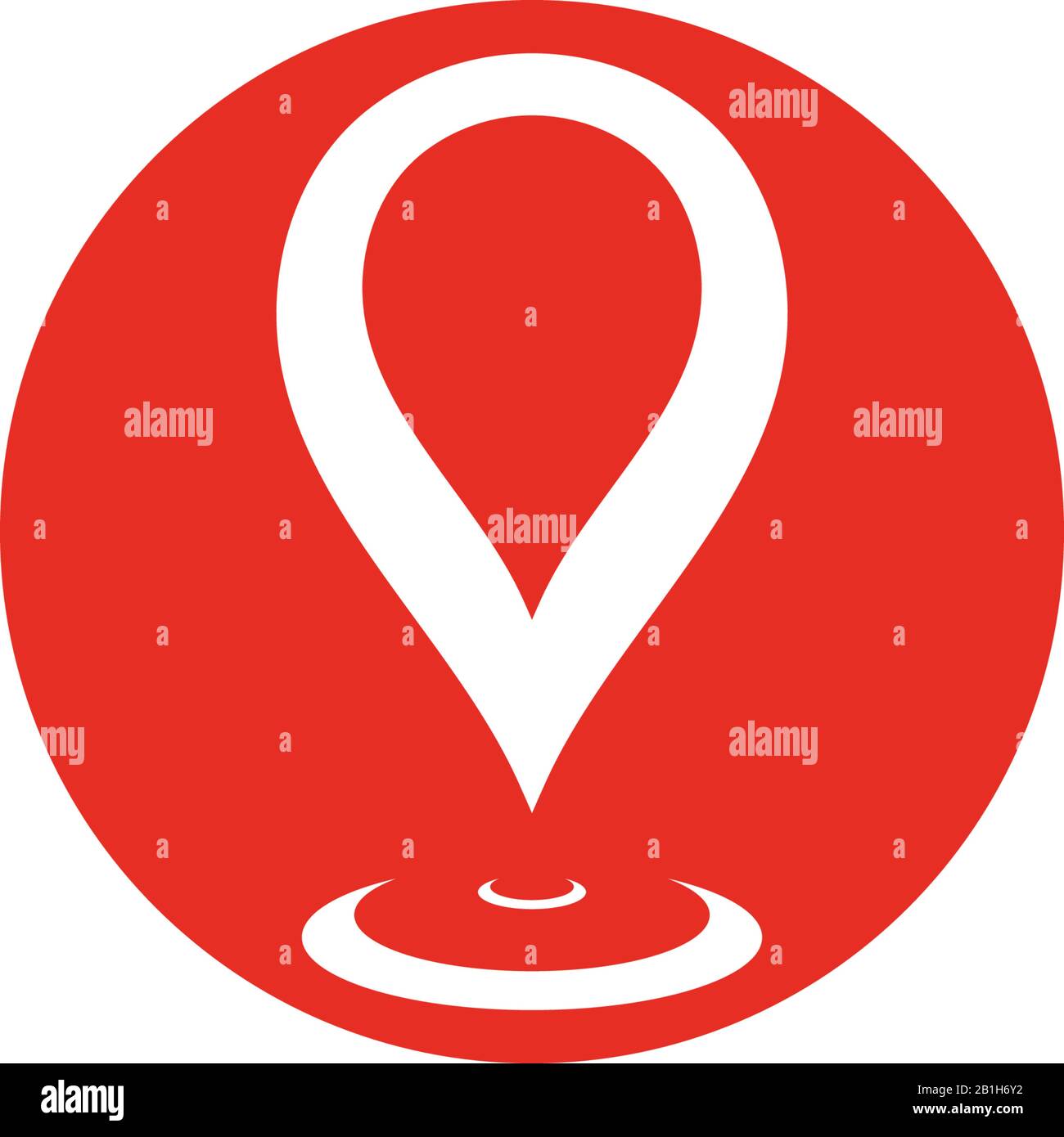 Map pin logo icon location sign template Stock Vector Image & Art - Alamy