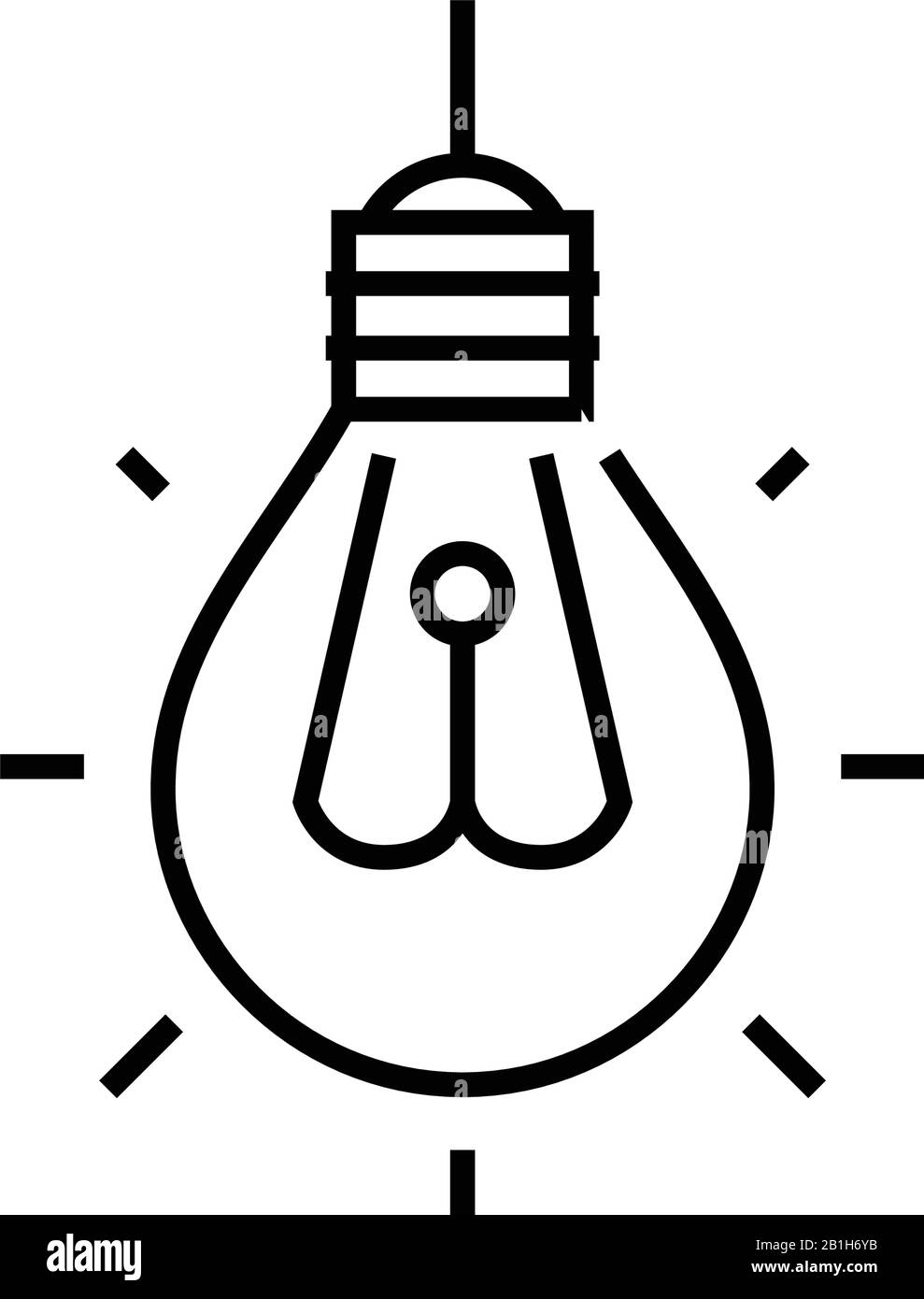 Electricity line icon, concept sign, outline vector illustration ...