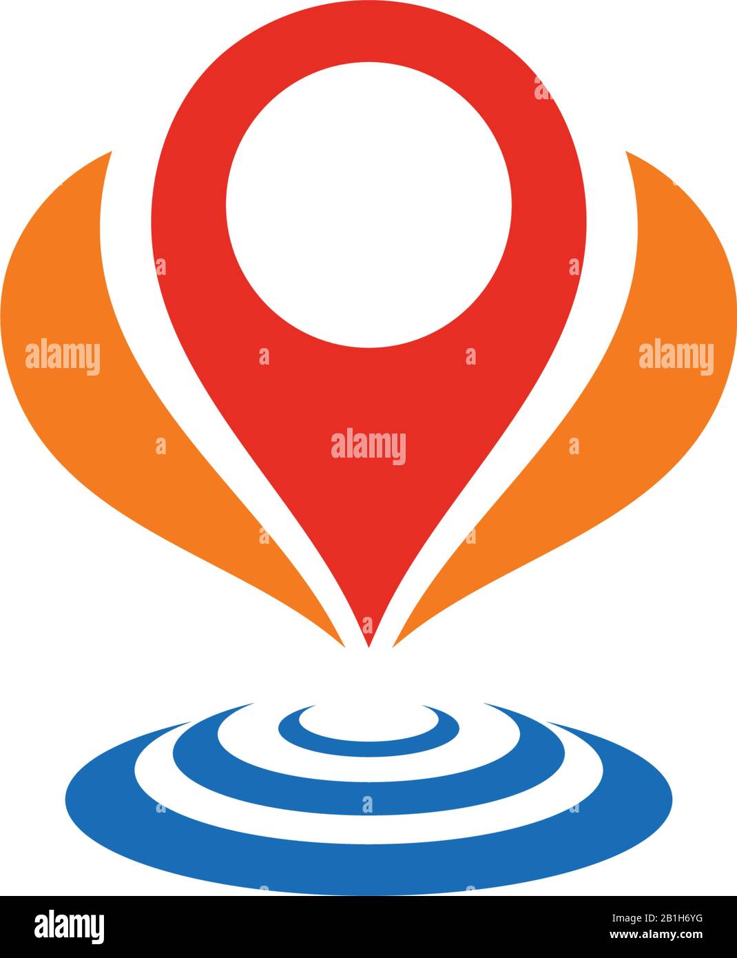 Map pin logo icon location sign template Stock Vector Image & Art - Alamy