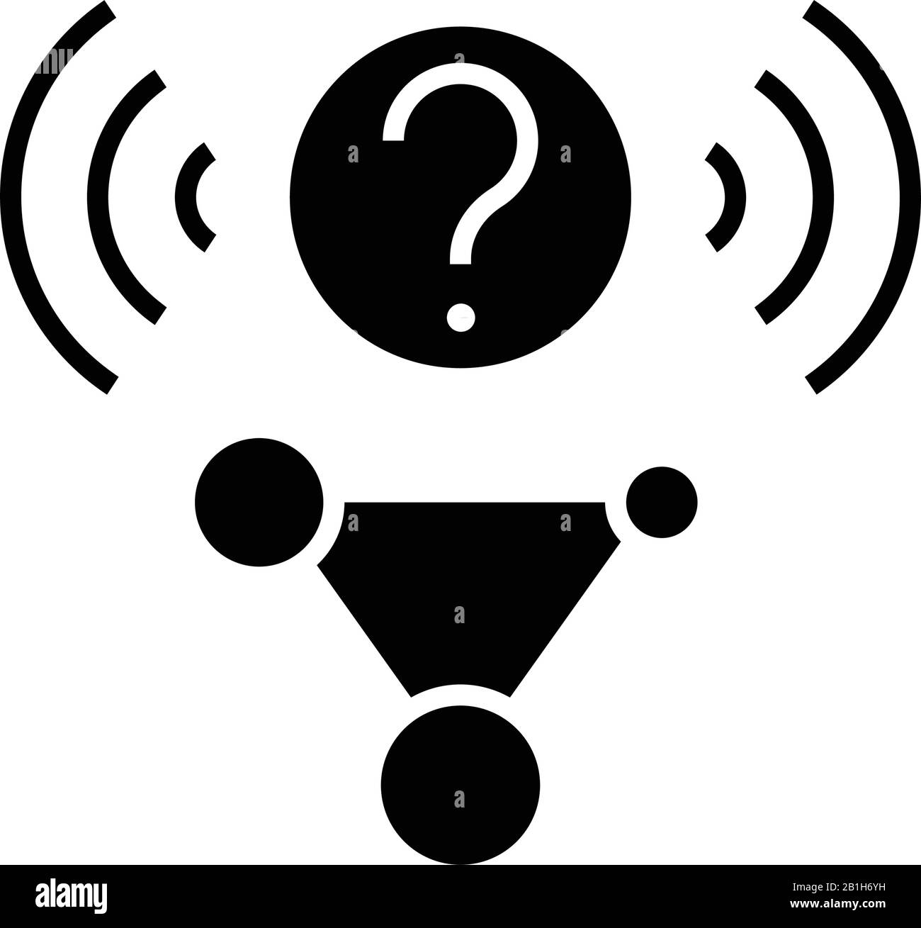 Binding black icon, concept illustration, vector flat symbol, glyph ...