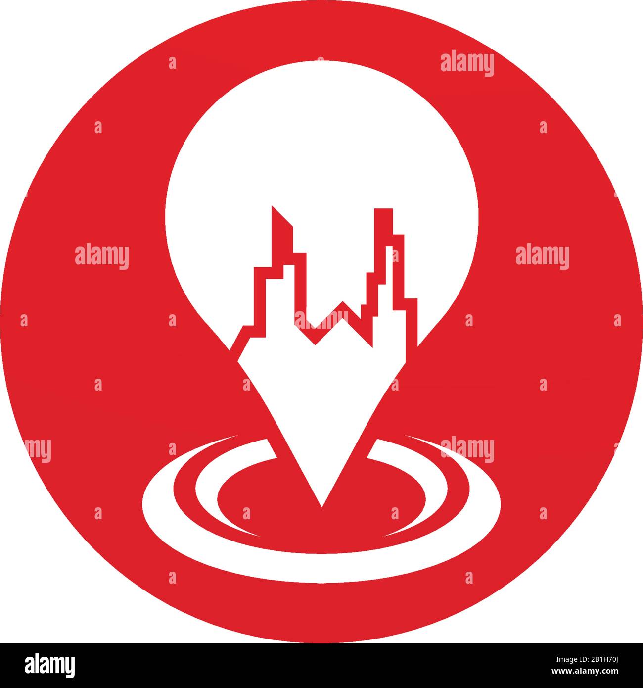 Map pin logo icon location sign template Stock Vector Image & Art - Alamy