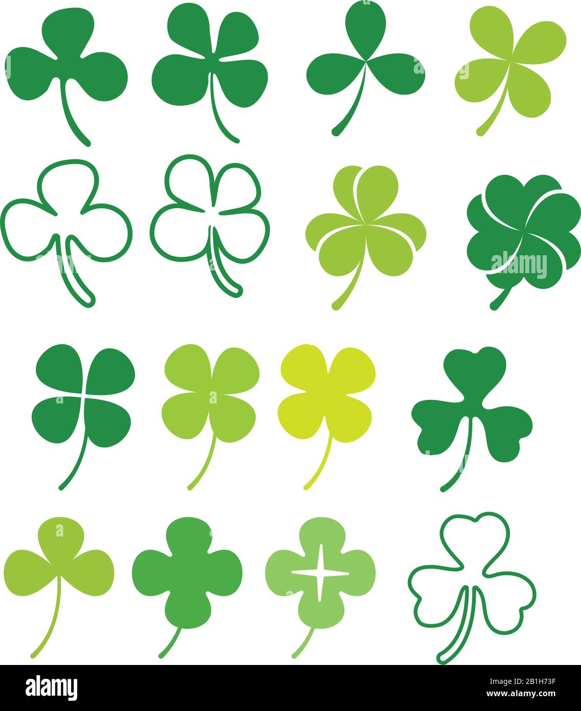 Green Clover Leaf icon Template Design Vector Stock Vector Image & Art ...