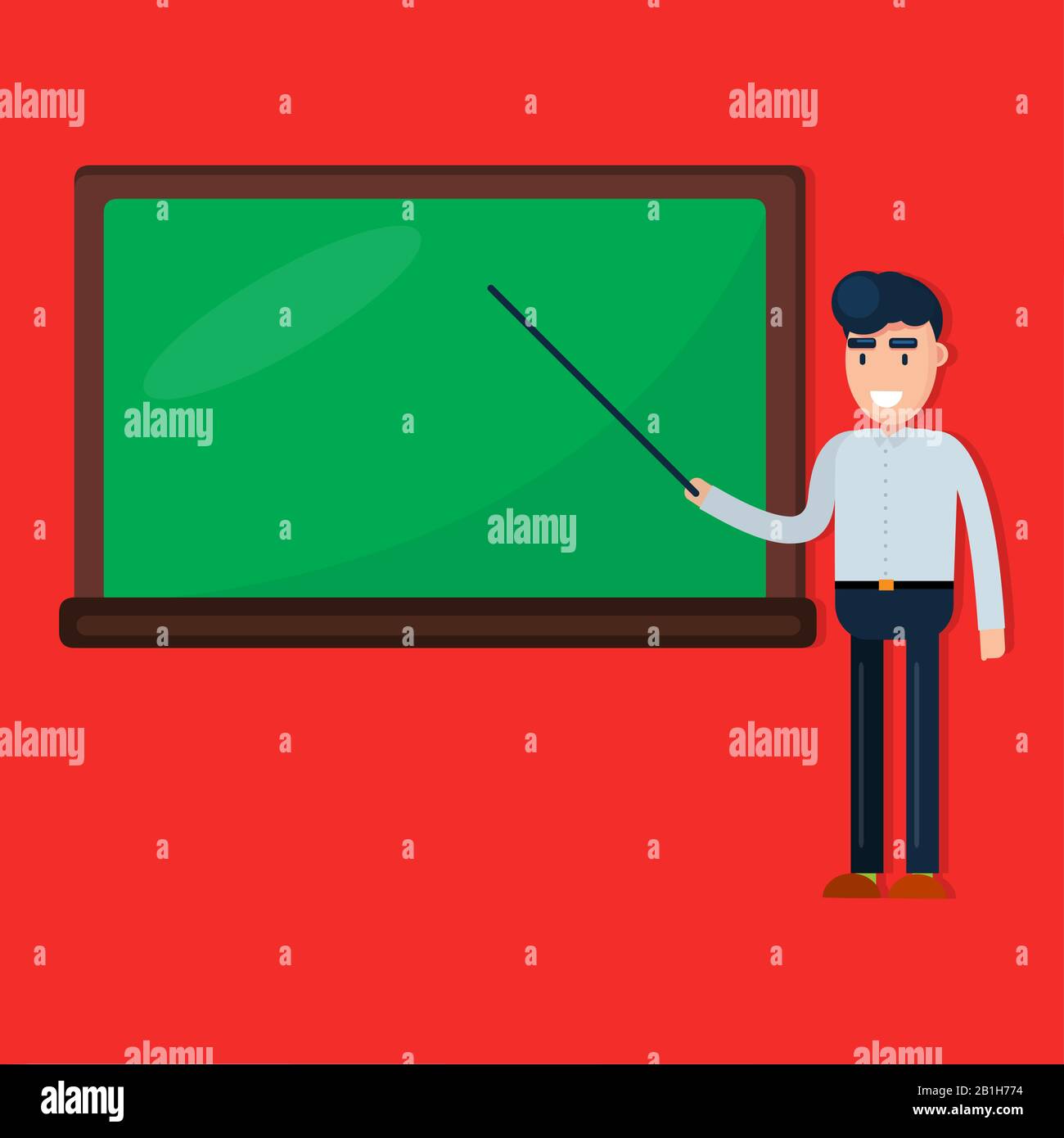 man explain the lesson for school concept vector illustration Stock ...