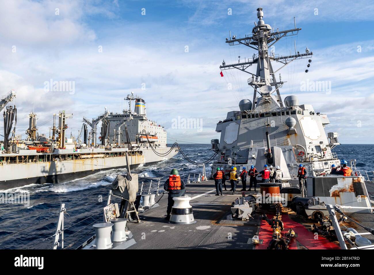 200218-N-OQ778-1017 ATLANTIC OCEAN (Feb. 18, 2019) The Arleigh Burke ...