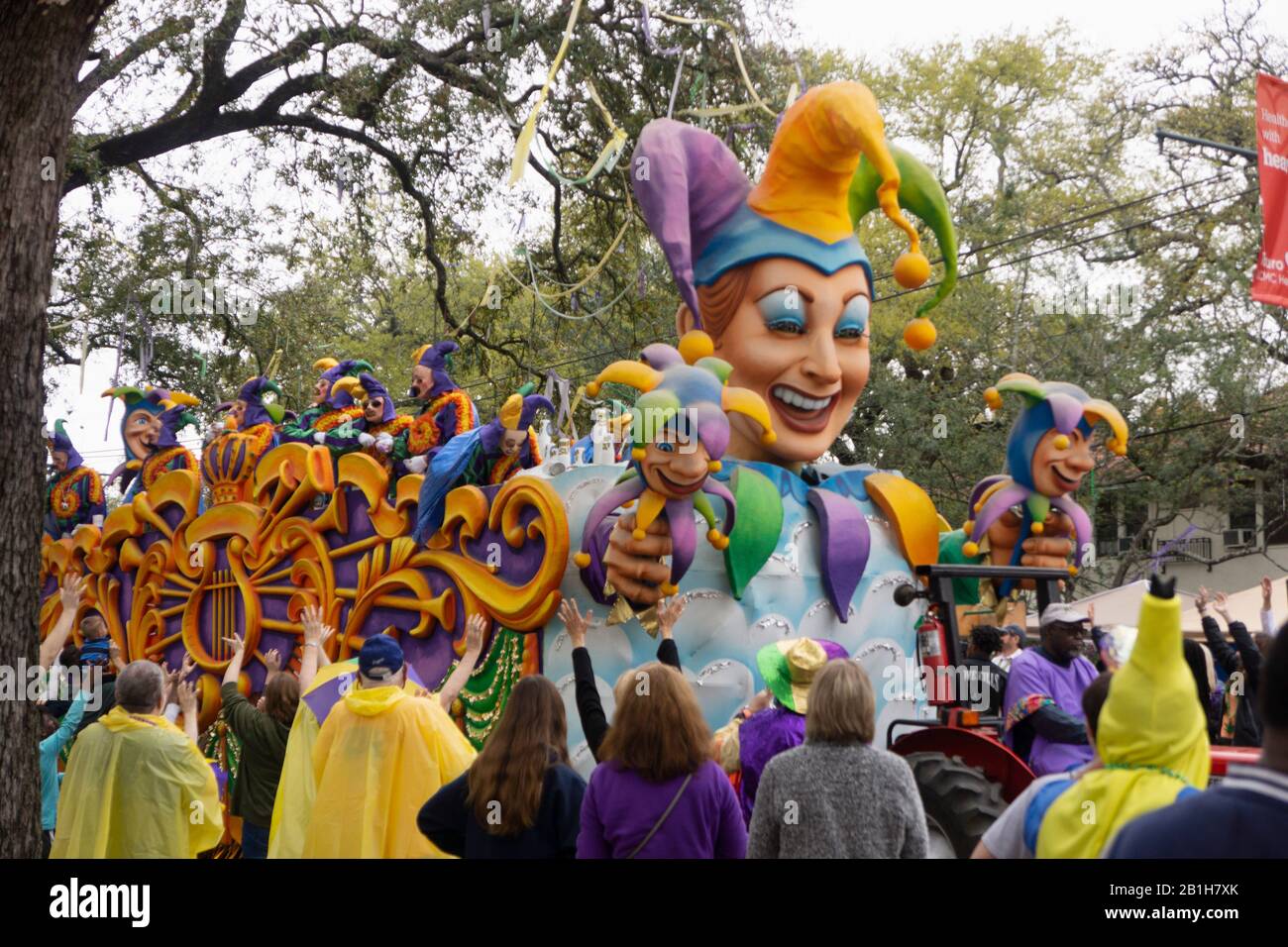 Jester float in the Rex parade on Fat Tuesday. New Orleans, LA, USA ...