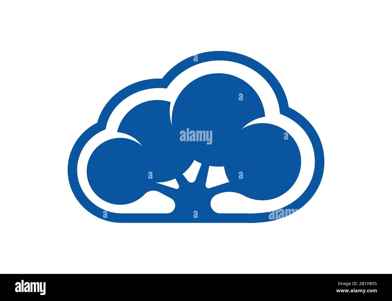 Cloud Tree Logo Design template, Eco cloud sign symbol Stock Vector ...