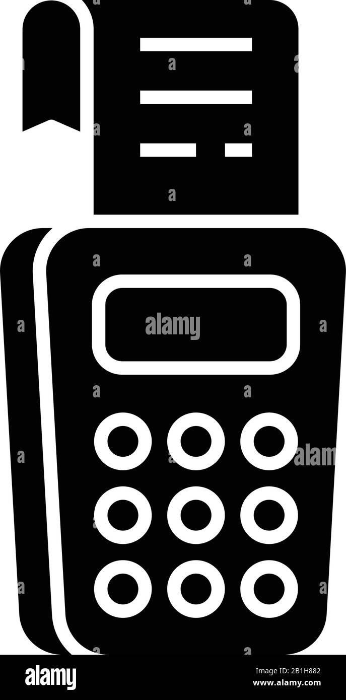 Accounting black icon, concept illustration, vector flat symbol, glyph ...
