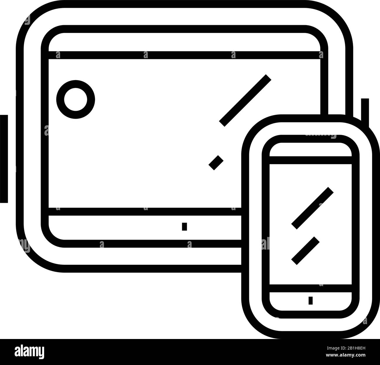 Gadgets line icon, concept sign, outline vector illustration, linear ...