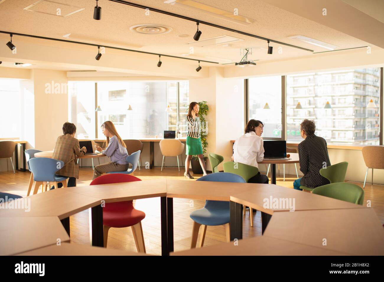 Concept of coworking office space Stock Photo - Alamy