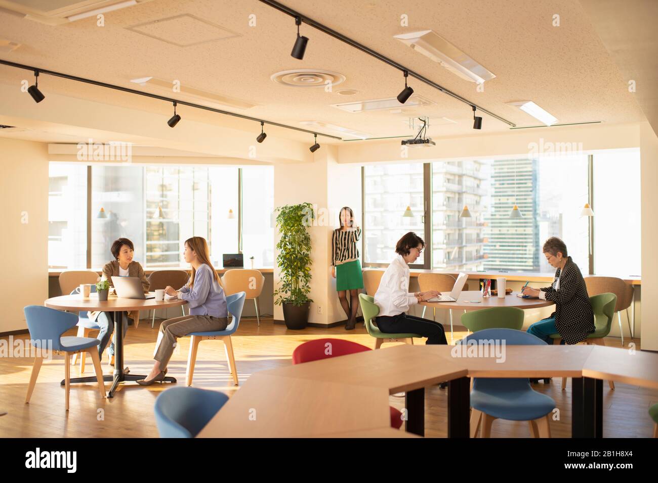 Concept of coworking office space Stock Photo - Alamy